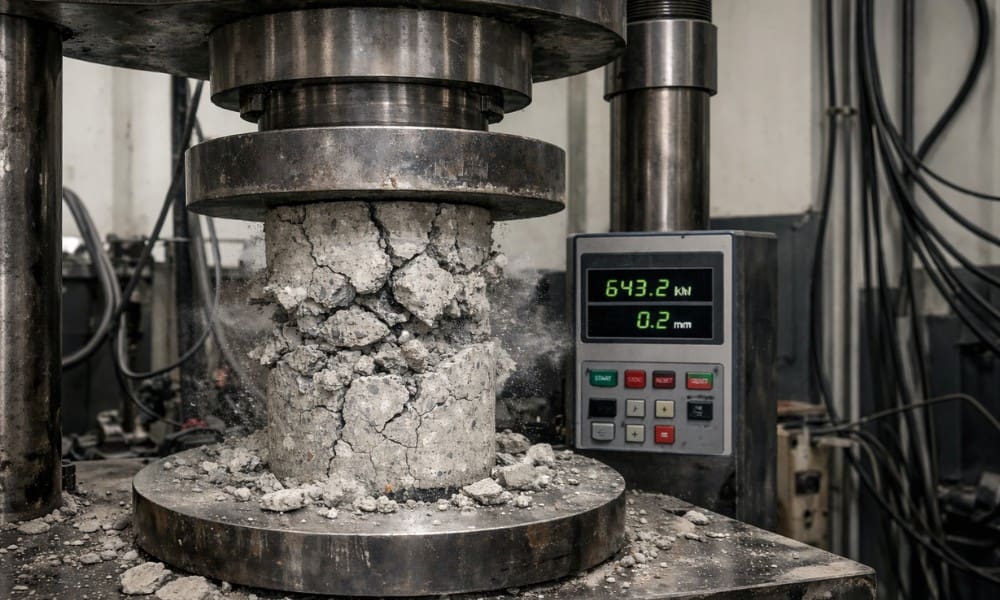 #1 Concrete Crushing Strain Test | Material Testing Lab Near me